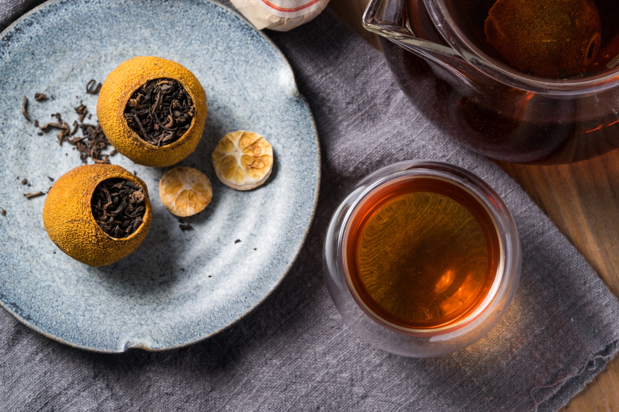 How to Brew Tea Stuffed into Dried Mandarin Oranges - SereniTea Room
